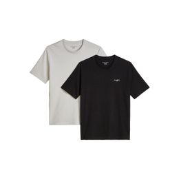 Marc O'Polo Herren T-Shirt "T-Shirt T-Shirt Logo Print Double Pack 2er Pack", bunt, Gr. XL, MARC O'POLO DENIM, Obermaterial: 100% Baumwolle CO., Shirts
