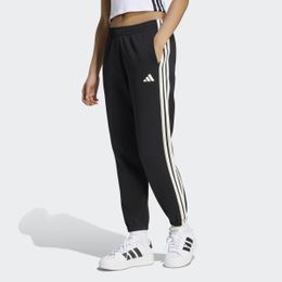 Damen Sporthose "STADIUM 3-STREIFEN REGULAR"schwarz, normal, gr., Gr. XL, adidas Sportswear, Obermaterial: 75% Baumwolle, 25% Polyester, Hosen, f&uuml;r