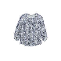 s.Oliver Damen Druckbluseblau aop, Gr. 46, bedruckt, Web, Obermaterial: 100% Viskose, Blusen, 3/4-Arm Sommerbluse / bedruckt / Rundhals