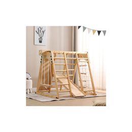 Home Deluxe Kletterger&uuml;st Indoor inkl. Rutsche, Schaukel und Kletterwand LIO