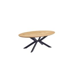 Home Deluxe Esstisch Oval AVENTIS inkl. Sternfu&szlig; - 200 x 120 cm Light Oak