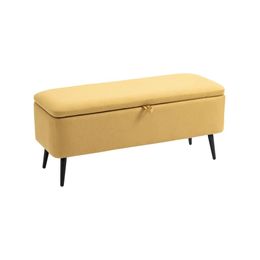 HOMCOM Sitzbank in Gelb 101L x 38,5B x 44,5H cm | Gr.: onesize