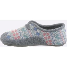 CLASSIC Damen Hausschuh, Gr. 36, bunt, Textil, Basic, Schuhe