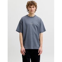 Jack & Jones JACK & JONES Herren T-Shirt "JJEBARRON STUDIO TEE SS O-NECK SN"turbulence detail:02, Gr. M, bedruckt, Jersey, Obermaterial: 52% Baumwolle, 31%