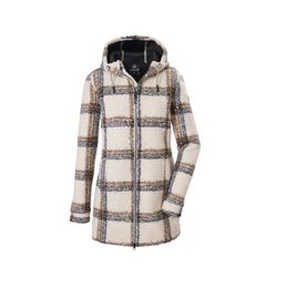 G.I.G.A. by Killtec Damen Strickfleecejacke "GW 39 WMN KNTFLC PRK", beige, Gr. 34, G.I.G.A. DX BY KILLTEC, kariert, Obermaterial: 100% Polyester, Jacken, in Longform,