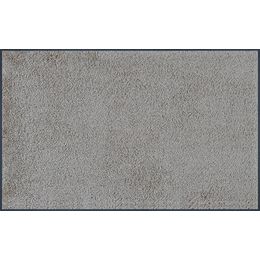Fu&szlig;matte, B:75cm H:9mm L:120cm, grau, wash+dry by Kleen-Tex, Kunstfaser, Au&szlig;enbereich, Teppiche, "Original Uni, Schmutzfangteppich", Schmutzmatte,