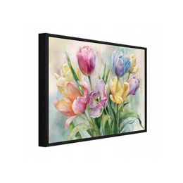 WALLARENA Bilder mit Rahmen Blumen in Bunt | Gr.: 40 x 30 cm