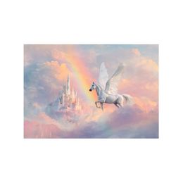 WALLARENA Fototapete M&auml;rchenschloss in Rosa | Gr.: 150 x 105 cm