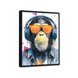 WALLARENA Bilder mit Rahmen Graffiti in Blau | Gr.: 120 x 80 cm