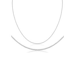 Firetti Damen Collierkettchen "Schmuck Geschenk Silber 925 Halsschmuck Halskette Kugelkette", 45, Silber 925 (Sterlingsilber), B: 1,5mm, silber,