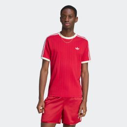 Herren T-Shirt "DROP NEEDLE 3-STREIFEN", rot, Gr. XXL, adidas originals, Obermaterial: 100% Baumwolle, Shirts, f&uuml;r Erwachsene, mit sportlichem Stil,