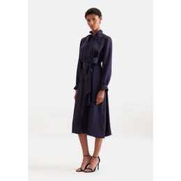 Seidensticker Damen Sommerkleidblau, Gr. 36, unifarben, 100% Acetat, Kleider, 1/1 Stehkragen Uni