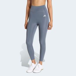 Damen Trainingstights "OPTIME ESSENTIALS 7/8-LEGGINGS, OHNE VORDERNAHT", grau, Gr. XXL, adidas Performance, Obermaterial: 85% Polyester, 15%