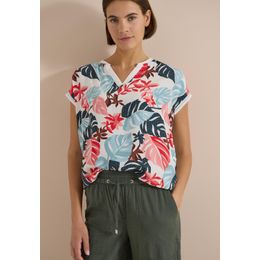 Cecil Damen Kurzarmbluse, bunt, Gr. XXL, gemustert, Stoff, 100% Viskose, Blusen, aus softer Viskose