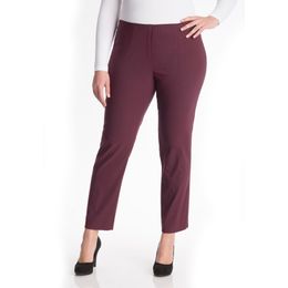 KjBRAND Damen Stoffhose "Susie XS Ankle Bengaline", lila, Gr. 44, Web, Obermaterial: 80% Viskose, 17% Polyamid, 3% Elasthan, Hosen, Sommerhose mit