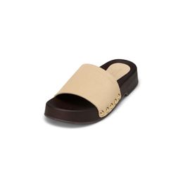 Marc O'Polo MARC O'POLO Damen Sandale "aus weichem Veloursleder", Gr. 42, beige, Obermaterial: 100% Leder, unifarben, Schuhe