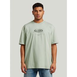 G-Star Raw G-STAR Herren T-Shirt "Hyper Graphic Relaxed T-Shirt"pale gr&uuml;n, Gr. L, Obermaterial: 100% Baumwolle, Shirts