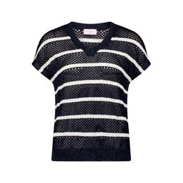 Betty Barclay Damen Strickpullover "Damen mit Streifen", blau, Gr. 38, Strick, Obermaterial: 40% Baumwolle, 40% Polyacryl, 20% Polyester, Pullover