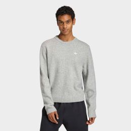 Herren Sweatshirt "KNITTED SWEATER"medium grau heather, Gr. L, adidas originals, Obermaterial: 59% Polyacryl, 30% Polyamid, 8% Wolle, 3% Elasthan,