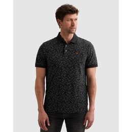 PME-Legend PME LEGEND Herren Poloshirt "Short sleeve polo printed fine pique", schwarz, Gr. M, gemustert, Jersey, Obermaterial: 100% Baumwolle, Shirts, mit Logo