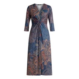 Betty Barclay Damen Midikleid "Damen mit Raffung"blau, rot, Gr. 46, Obermaterial: 94% Polyester, 6% Elasthan, Kleider