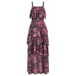 Apart Evening Dress female size 44 Berry / Black