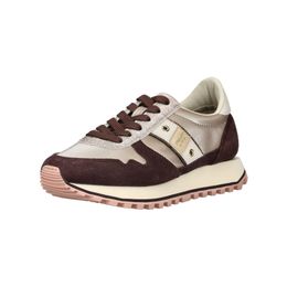 Blauer.usa Sneaker Damen Gr&ouml;&szlig;e 38 dunkelbraun / silber / wei&szlig; Sommerschuhe