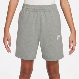 Nike Sportswear Kinder Trainingsshorts "K NSW CLUB KNIT SHORT 6IN LBR"dk grau heather, wei&szlig;, Gr. L, Obermaterial: 100% Baumwolle, Hosen, F&uuml;r Kinder