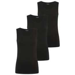 YSABEL MORA Damen Tanktop, schwarz, Gr. S, Single Jersey, Obermaterial: 95% Baumwolle, 5% Elasthan, Tops, breite Tr&auml;ger, weich, elastisch, Baumwollmix