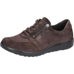 Waldl&auml;ufer WALDL&Auml;UFER Damen Schn&uuml;rschuh "M-Ira-Soft", Gr. 8, braun, Nappaleder, Textil, Veloursleder, Schuhe, Sneaker, Bequemschuh, Halbschuh in Spezialweite M