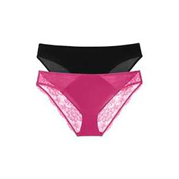 Dorina Damen Slip "Willa", Gr. XXXL, schwarz, Microfaser, Obermaterial: 73% Polyamid, 14% Elasthan, 13% Polyester, Unterhosen, teilweise mit floraler