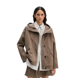 Marc O'Polo MARC O'POLO Damen Outdoorjacke "aus Organic Cotton-Twill", braun, Gr. 44, unifarben, Obermaterial: 100% Baumwolle. Futter: 100% Baumwolle, Jacken