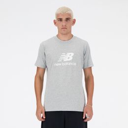 New Balance Herren T-Shirt "SPORT ESSENTIALS LOGO T-SHIRT", grau, Gr. XXL, Obermaterial: 100% Baumwolle, Shirts, sportliches T-Shirt, mit