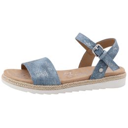 Tom Tailor M&auml;dchen Sandale "Resa", Gr. 32, blau, Lederimitat, Schuhe, Sommerschuh, Sandalette, Kinderschuh mit Glitzerdetails