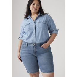 LEVI'S&reg; PLUS LEVI'S PLUS Damen Shorts "PL SHAPING BERMUDA DA"camp denim short plus, Gr. 16, Web, Obermaterial: 80% Baumwolle, 19% Polyester, 1% Elasthan, Hosen,