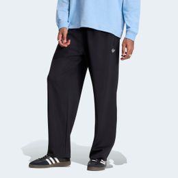 Herren Sporthose "TREFOIL ESSENTIALS, OFFENER SAUM", schwarz, Gr. XL, adidas originals, Obermaterial: 93% Polyester, 7% Elasthan, Hosen