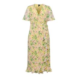 Vero Moda Curve Kleid 'VMCZille' Damen Gr&ouml;&szlig;e 52 pastellgelb / pastellgr&uuml;n / pfirsich / hellorange Sommerkleid