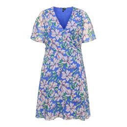Vero Moda Curve Kleid 'VMCZille' Damen Gr&ouml;&szlig;e 50 royalblau / pastellgr&uuml;n / lachs / wei&szlig; Sommerkleid