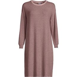 LANDS' END Silky Knit Nachthemd Gestreift f&uuml;r Damen in Plus-Gr&ouml;&szlig;e, Damen, size: plus, Pink, Polyester/Viskose/Polyester-Mischung, by Lands' End