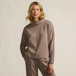 LANDS' END Samtweiches Sweatshirt f&uuml;r Damen in Petite-Gr&ouml;&szlig;e, Damen, size: petite, Braun, Polyester/Polyester-Mischung/Baumwolle Modal, by Lands' End