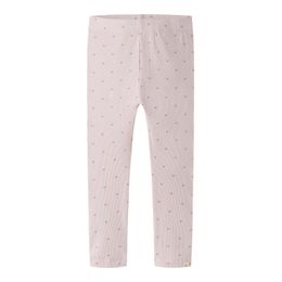 LIL' ATELIER M&auml;dchen Leggings "NMFGAGO SLIM LEGGING LIL NOOS"hushed violet aop:heart, Gr. 92, bedruckt, Jersey, Obermaterial: 57% Baumwolle, 38%