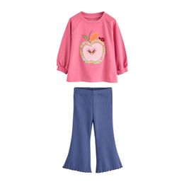 next Set: Sweatshirt and Leggings M&auml;dchen Gr&ouml;&szlig;e 86 dunkelblau / hellgr&uuml;n / orange / pink