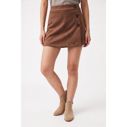 Only Damen Hosenrock "ONLADDI HW FAUX SUEDE SKORT CC PNT", braun, Gr. 36, unifarben, Web, Obermaterial: 95% Polyester, 5% Elasthan, R&ouml;cke,