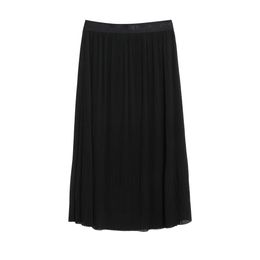comma, COMMA Damen Faltenrockschwarz, Gr. 44, unifarben, Web, Obermaterial: 100% Polyester. Futter: 100% Viskose, R&ouml;cke, Sommerrock mit elastichem Bund
