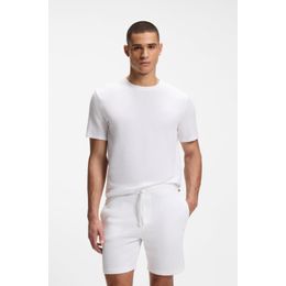 BOSS Herren Pyjamaoberteil "Waffle T-Shirt", Gr. XL, wei&szlig;, Obermaterial: 60% Baumwolle, 40% Polyester, Shirts