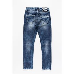 Cipo & Baxx CIPO & BAXX Herren Slim-fit-Jeans "Cipo & Baxx Jeans", blau, Gr. 30, uni, Obermaterial: 100% Baumwolle CO., Jeans, im washed Look