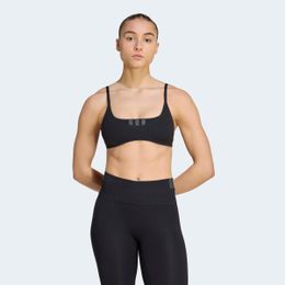 Damen Sport-BH "ALL ME LS RIB B", adidas Performance, Gr. XXL, schwarz, Obermaterial: 86% Polyester, 14% Elasthan, BHs, ohne B&uuml;gel, f&uuml;r Fitness und