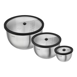 Zwilling Fresh & Save STAINLESS Vakuumsch&uuml;ssel Set S/M/L / 6-tlg, Edelstahl, Silber