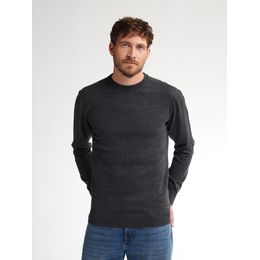 Herren Rundhalspullover, grau, Gr. M, PETROL INDUSTRIES, Strick, Obermaterial: 50% Baumwolle, 50% Polyacryl, Pullover, Materialmix mit Baumwollanteil