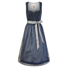 Spieth & Wensky SPIETH & WENSKY Damen Dirndl "Hildor", blau, festlich, Gr. 38, uni, Obermaterial: 95% Polyester PES. 5% Elasthan EL. Futter: 95% Polyester PES. 5%